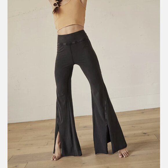 Free People | Pants & Jumpsuits | Free People Movement Washed Black Hot ...